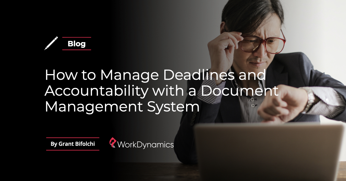 Managing Deadlines and Accountability with a Correspondence Management ...